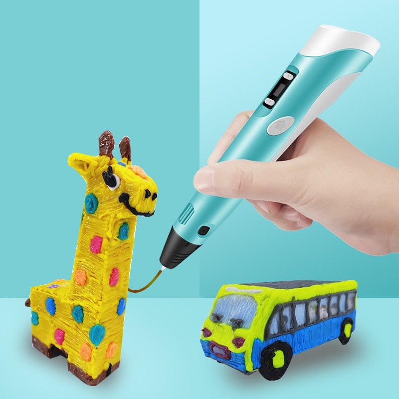 3D Pen Adjustable Speed Temperature 3D printing pen 1.75mm ABS Smart 3 ...