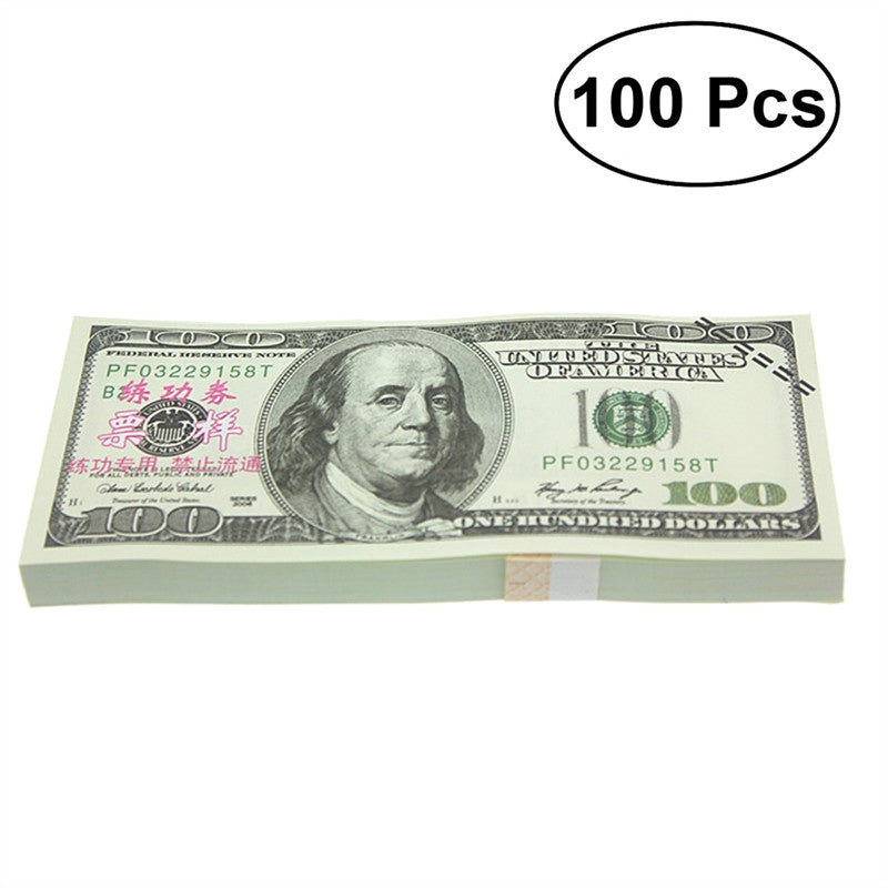 100PCS $100 Dollar Copy Money Fake Money Props Money for Movie TV Vide ...